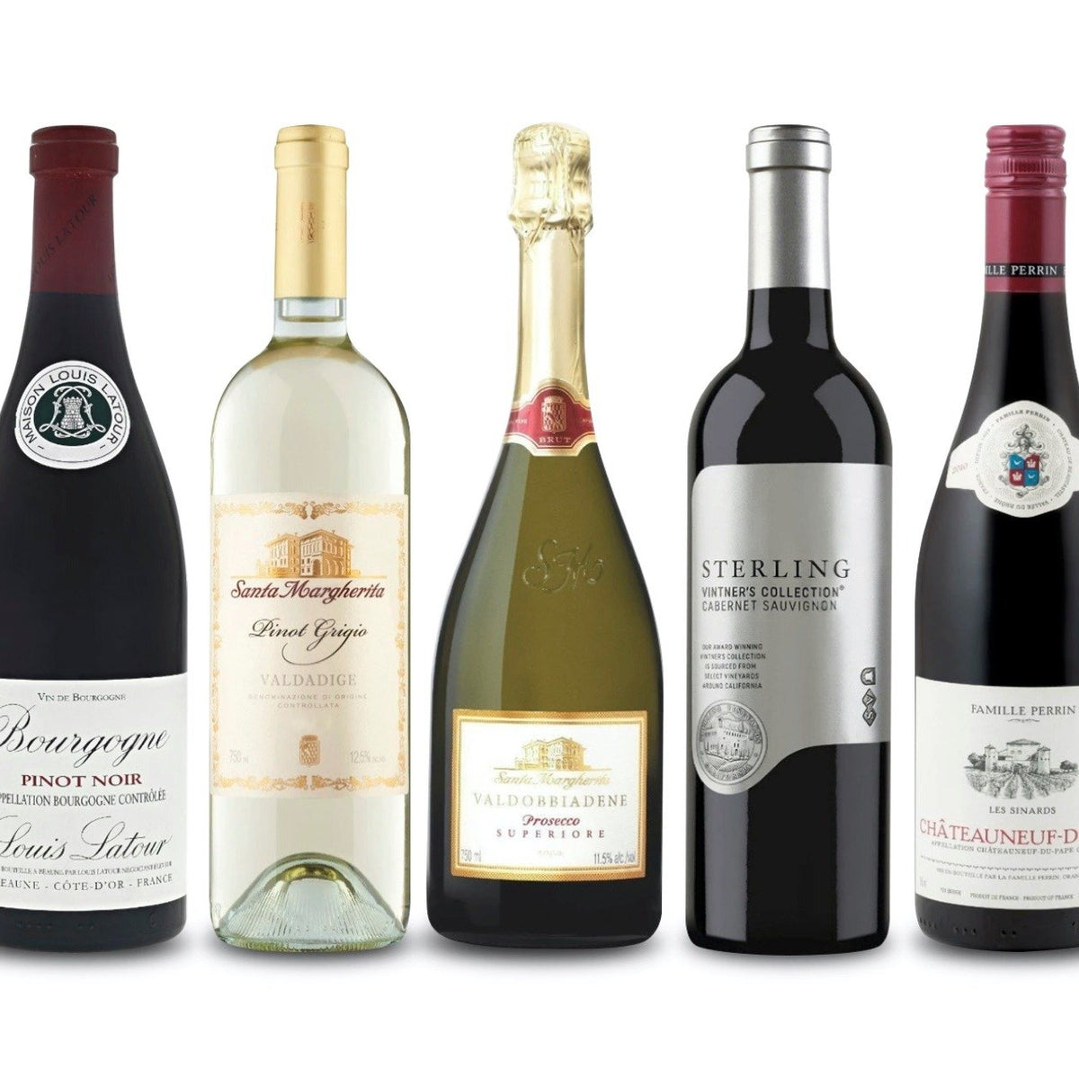 World Tour Wine Set: Exclusive Selection from Italy, France, California ...